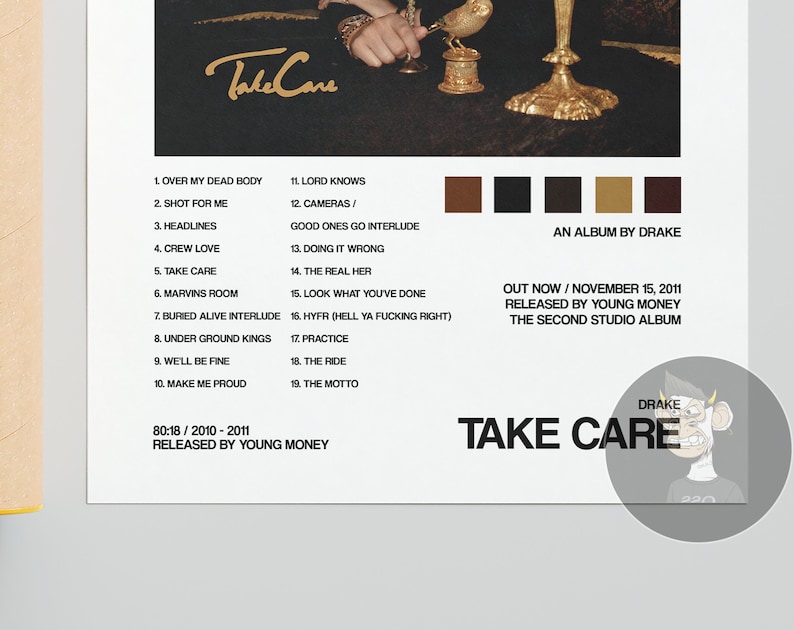 Drake Take Care Album Cover Poster - Etsy Canada