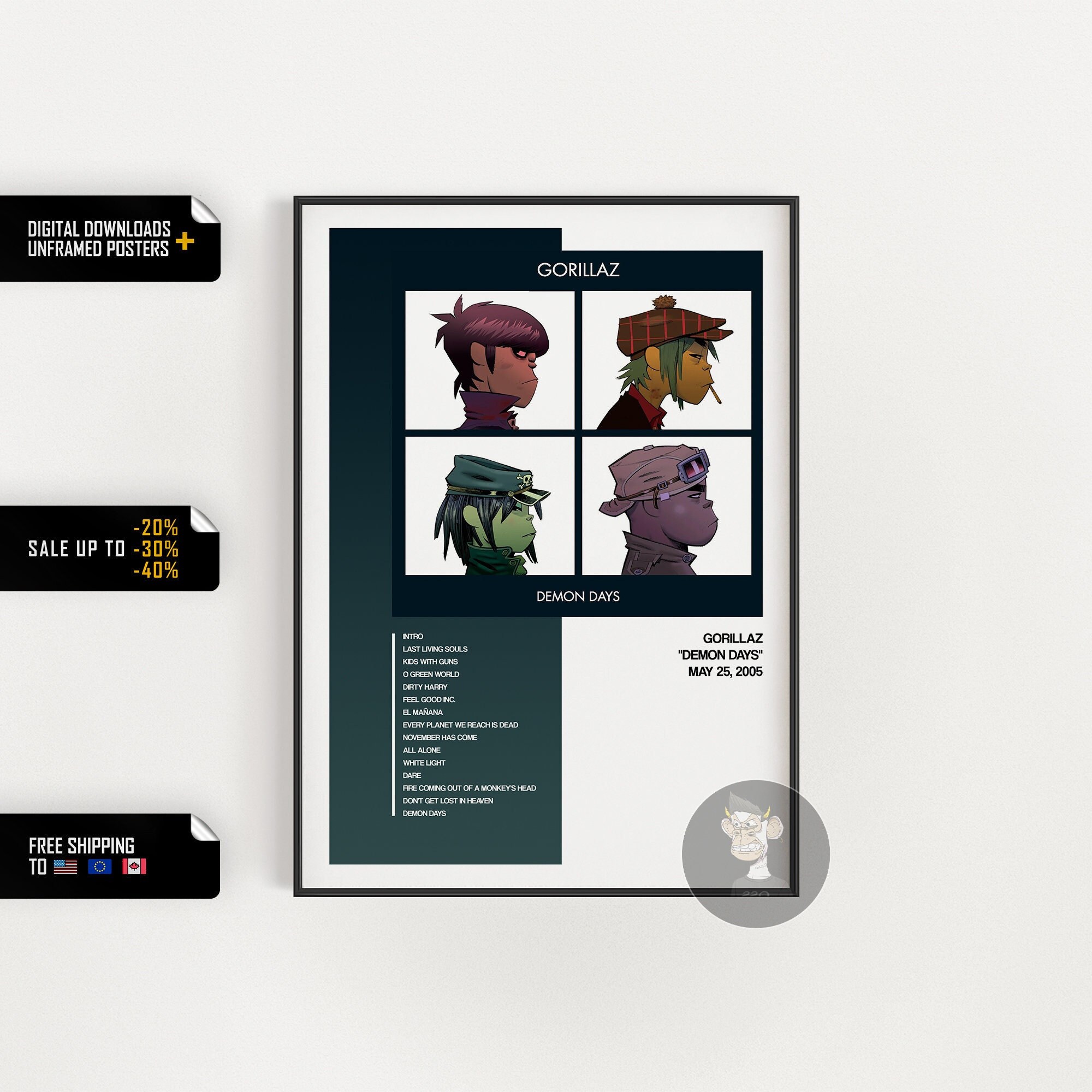 Gorillaz Demon Days Album Cover Poster - Etsy Australia
