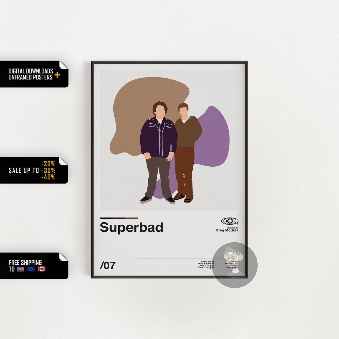 Superbad Greg Mottola Mid Century Retro Modern Vintage - Etsy