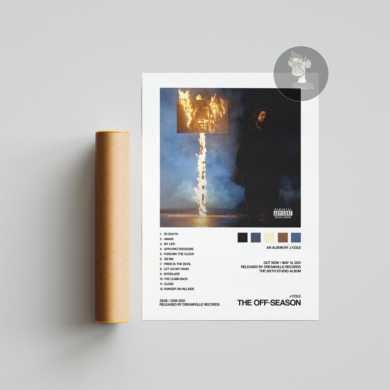 J Cole the off Season Album Cover Poster - Etsy