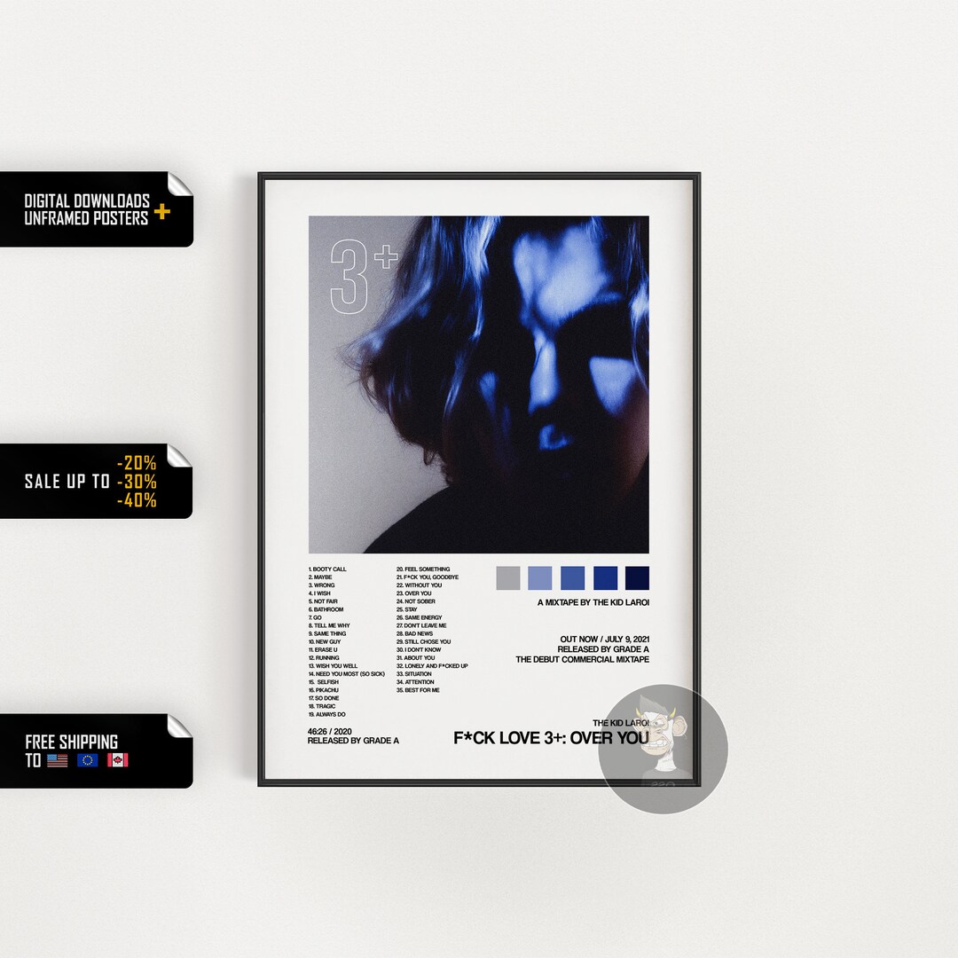 The Kid Laroi Fuck Love 3 Over You Album Cover Poster - Etsy Australia