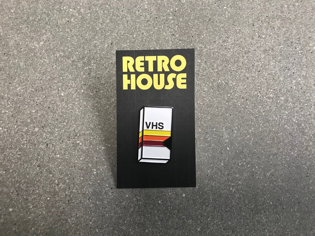 Retro Style VHS Tape Enamel Pin - Etsy