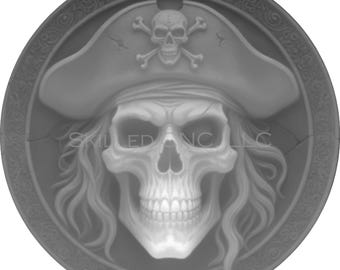 Pirate Coin 3D Depth Map, Samurai Coin 3D Depth Map, Skull Coin 3D ...
