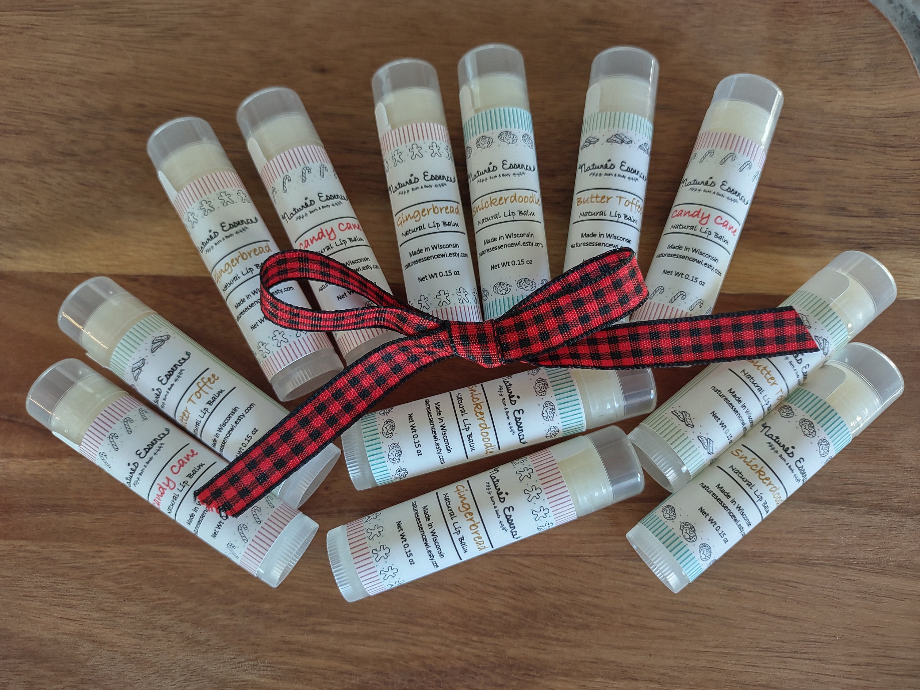 Holiday Lip Balms natural Lip Balm, Beeswax Lip Balm, Christmas Lip ...