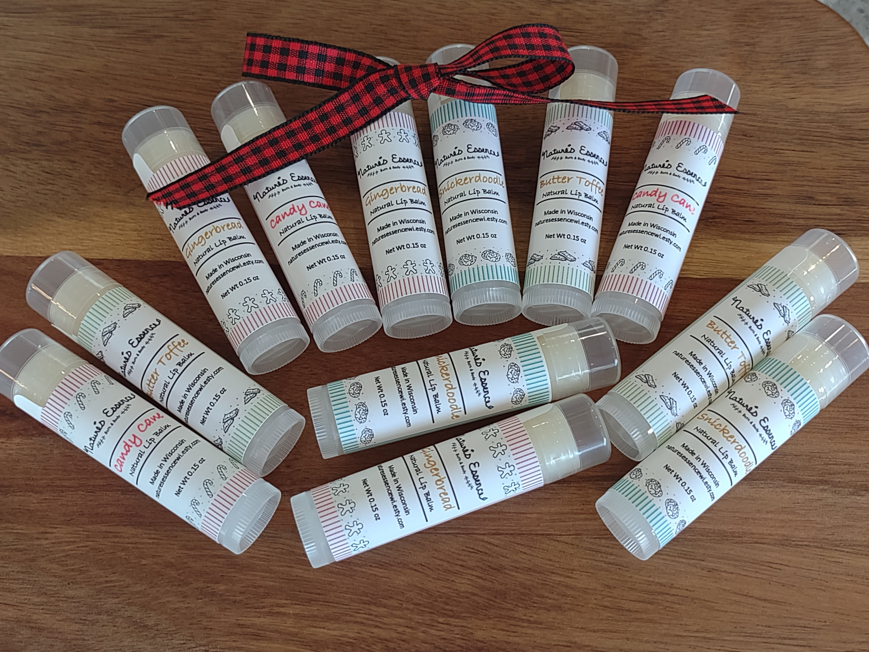 Holiday Lip Balms natural Lip Balm, Beeswax Lip Balm, Christmas Lip ...