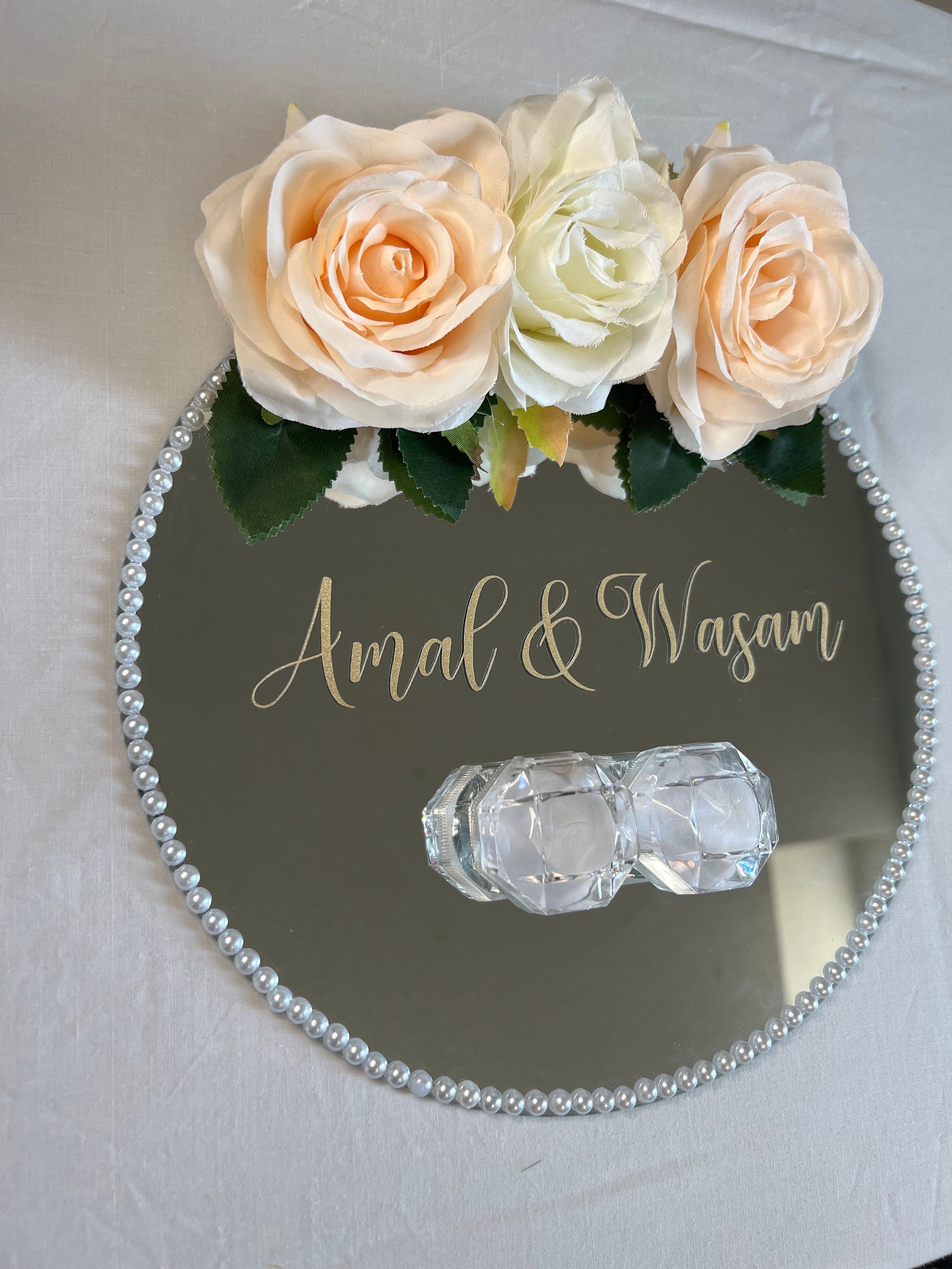 Custom Ring Plate Engagement Ring Plate Nikkah Ring Plate Wedding Ring ...