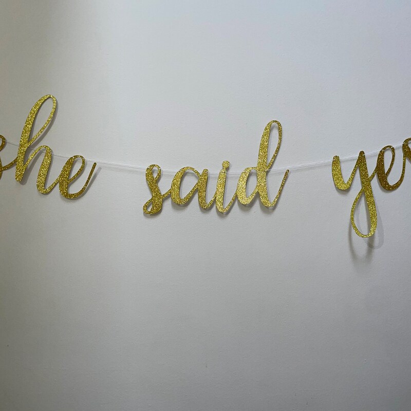 She Said Yes Banner - Etsy