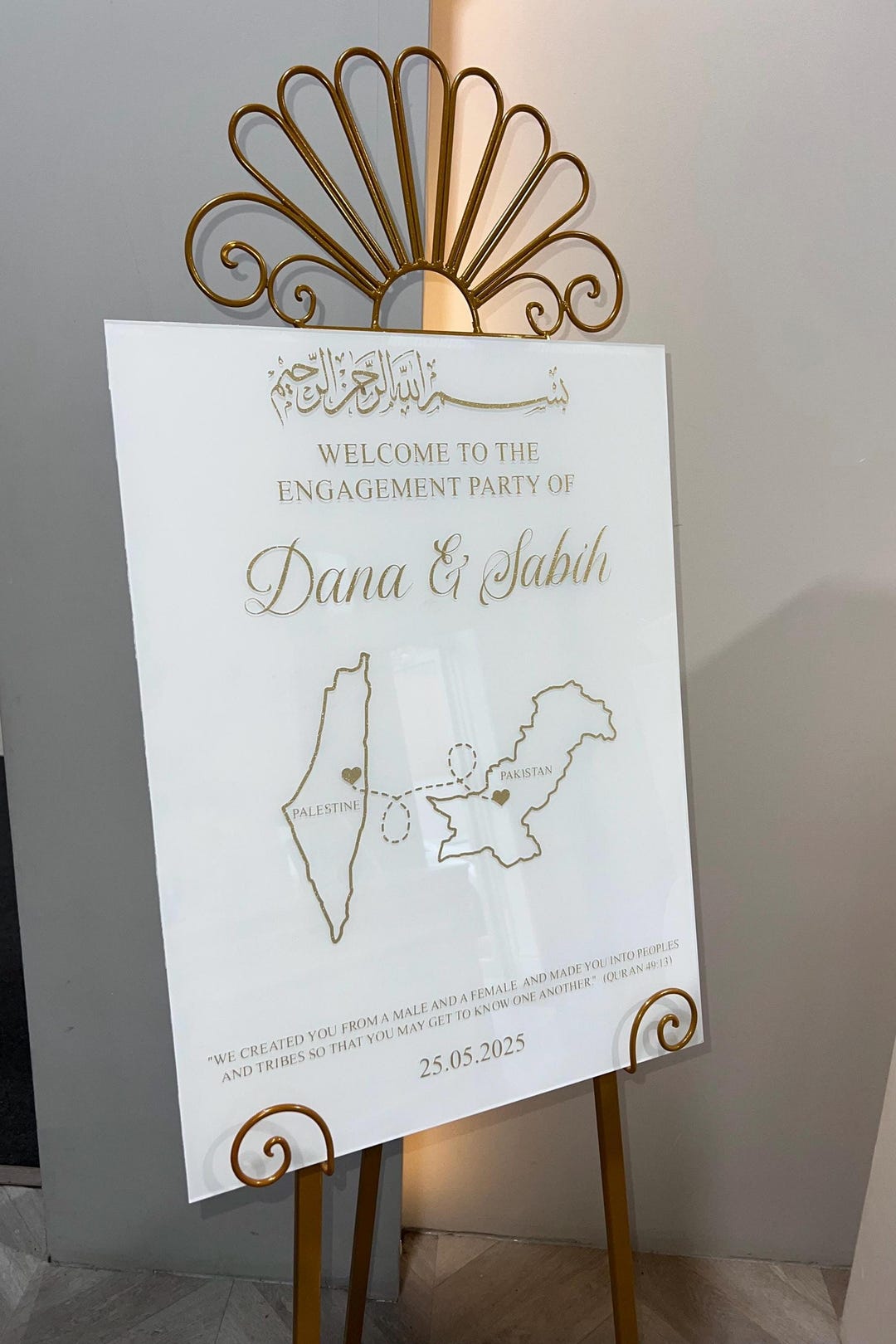 White Acrylic Wedding Welcome Sign | Custom Signage | Engagement Sign ...