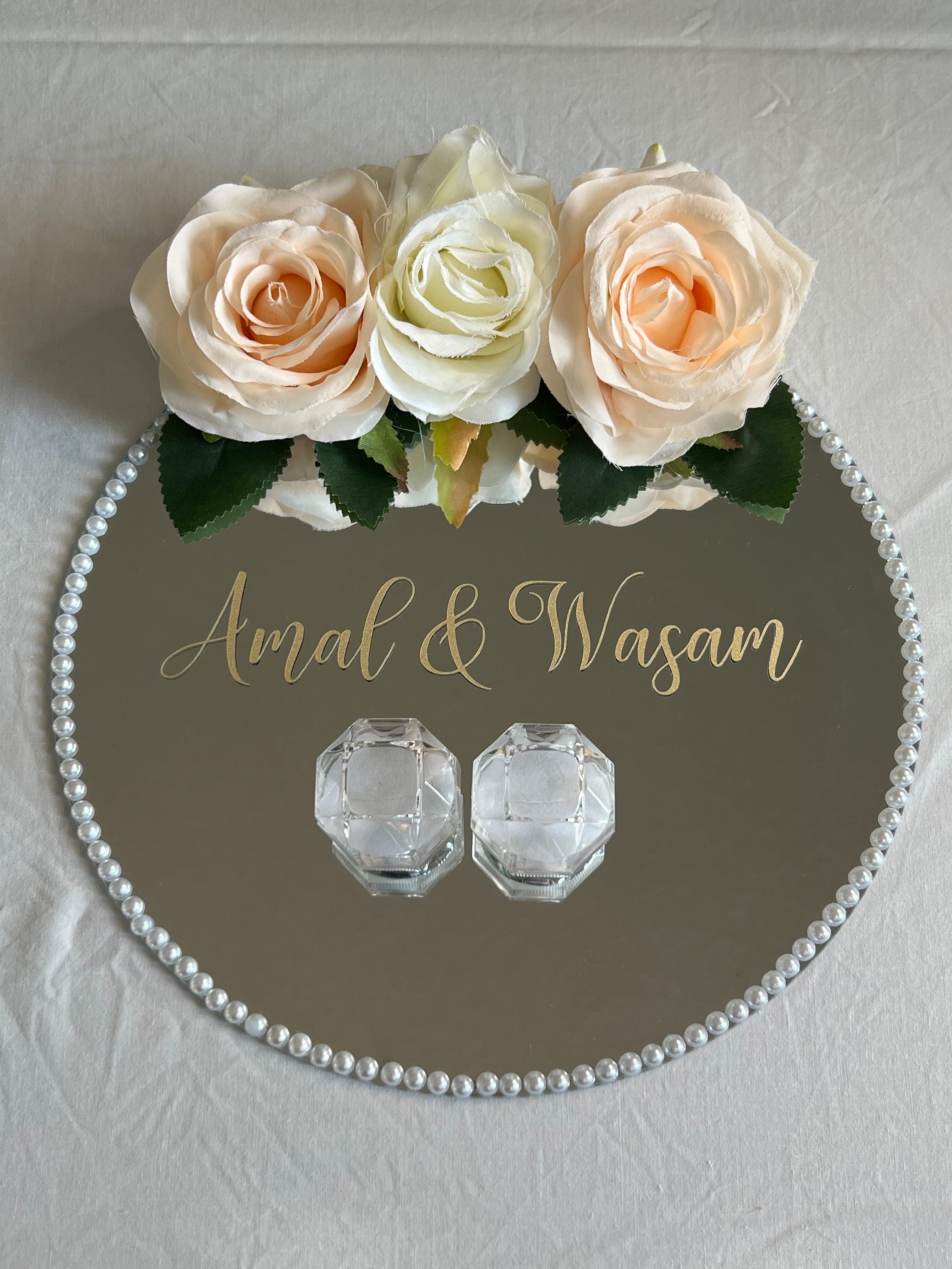 Custom Ring Plate Engagement Ring Plate Nikkah Ring Plate Wedding Ring ...