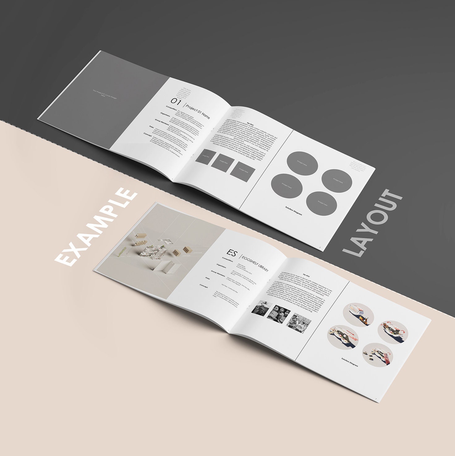 Architecture Portfolio Bundle "grayscale" Edition | Interior Design ...