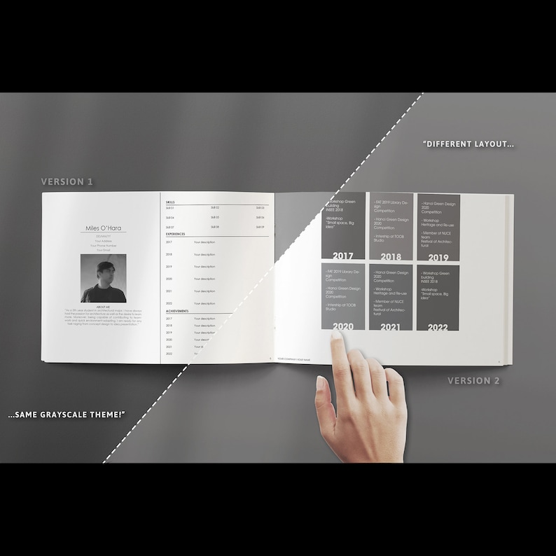 Architecture Portfolio Bundle "grayscale" Edition | Interior Design ...