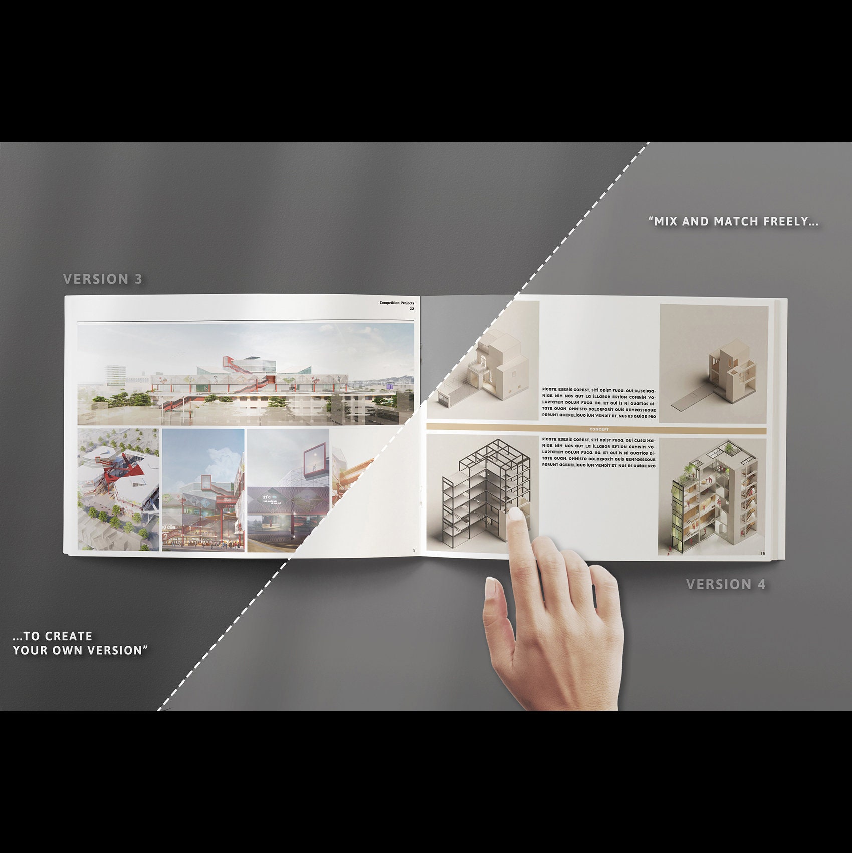 Architecture Portfolio Bundle "grayscale" Edition | Interior Design ...