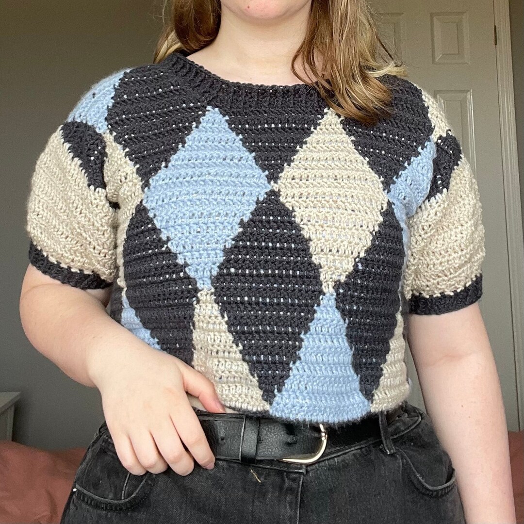 Argyle Top Pattern - Etsy