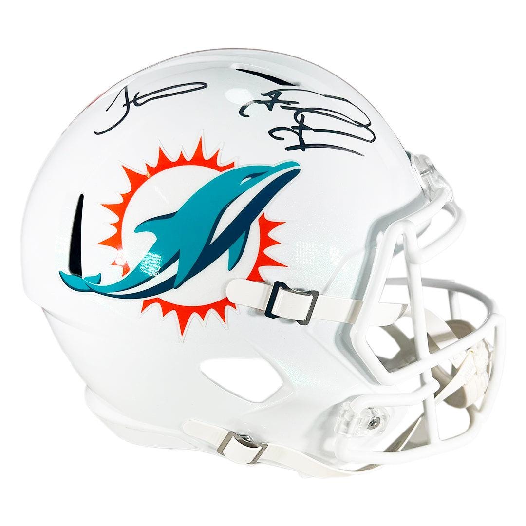Tua Tagovailoa and Tyreek Hill Signed Miami Dolphins Speed Full-size ...