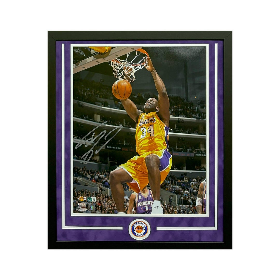 Shaquille O'neal Hand Signed & Framed Los Angeles Lakers 16x20 ...