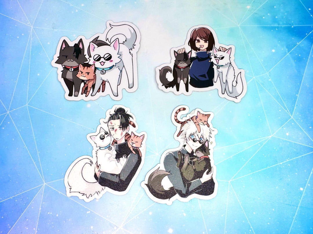 Jujutsu Cats Stickers JJK Sashisu Gojo Satoru Geto Suguru Shoko Ieiri ...