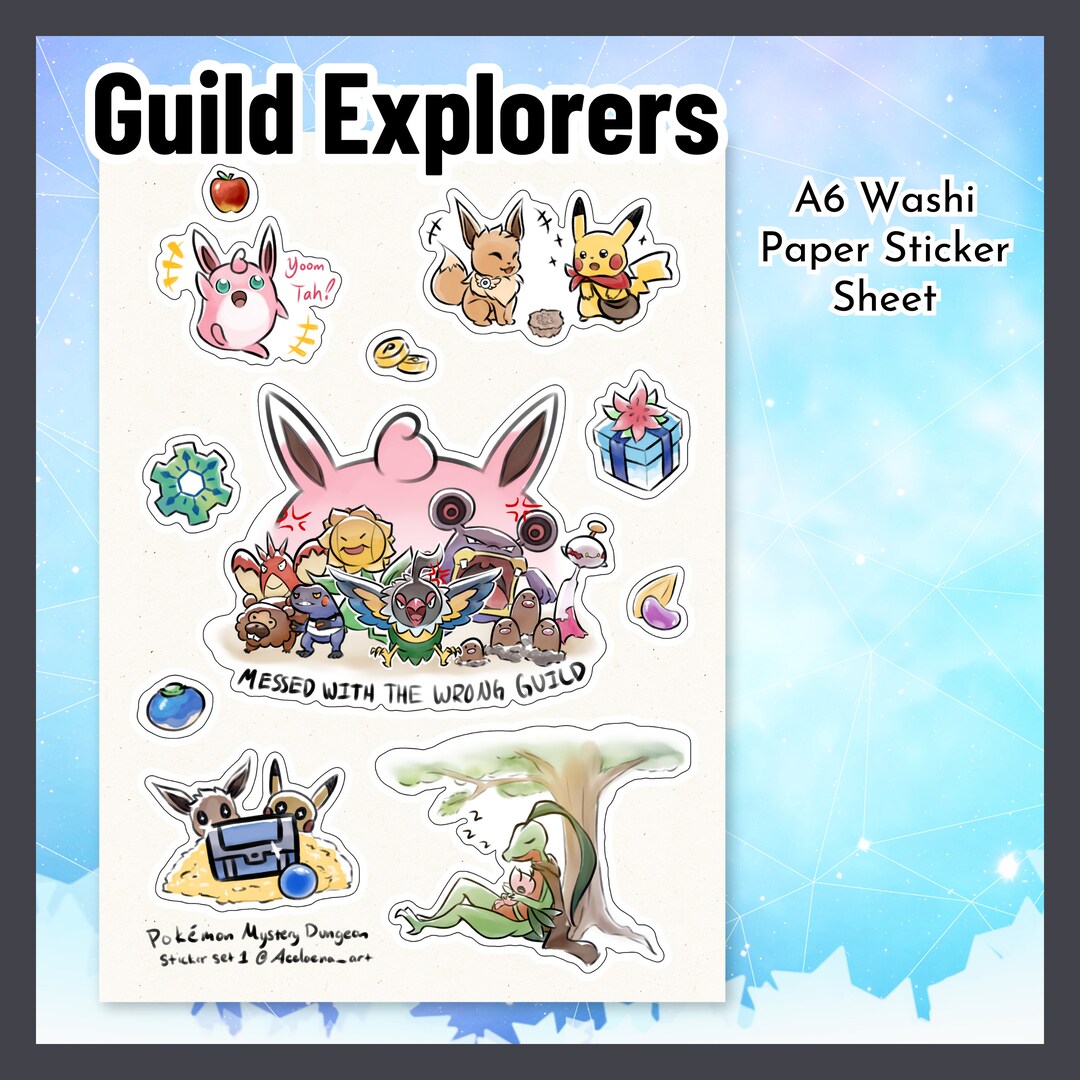 PMD Guild Explorers Wigglytuff's Guild, Celebi Grovyle, Eevee Pikachu ...