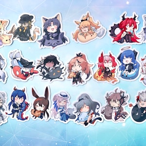 Operators + Plushies! Arknights Gacha Sticker Set Vol 1 || Waterproof ...