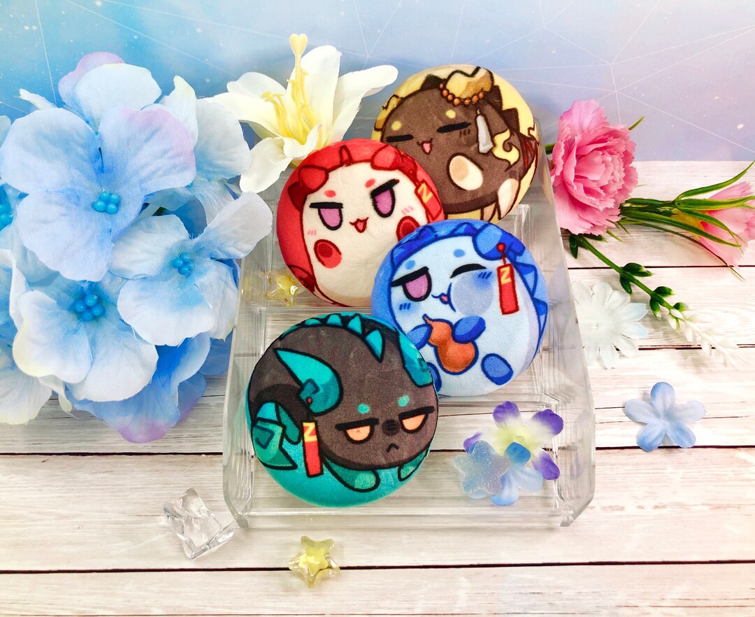 Arknights Dragons Beans Plush Buttons – Chongyue Nian Dusk Ling || Soft ...