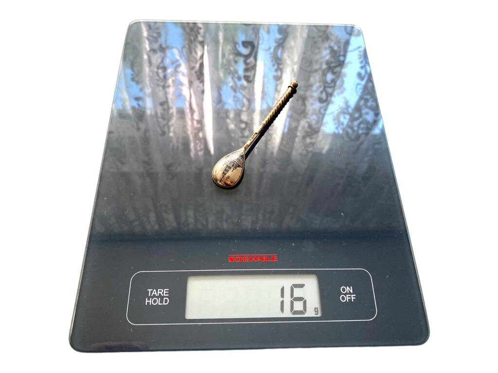 Antique Russian Salt Spoon Imperial Russia Silver and Niello - Etsy