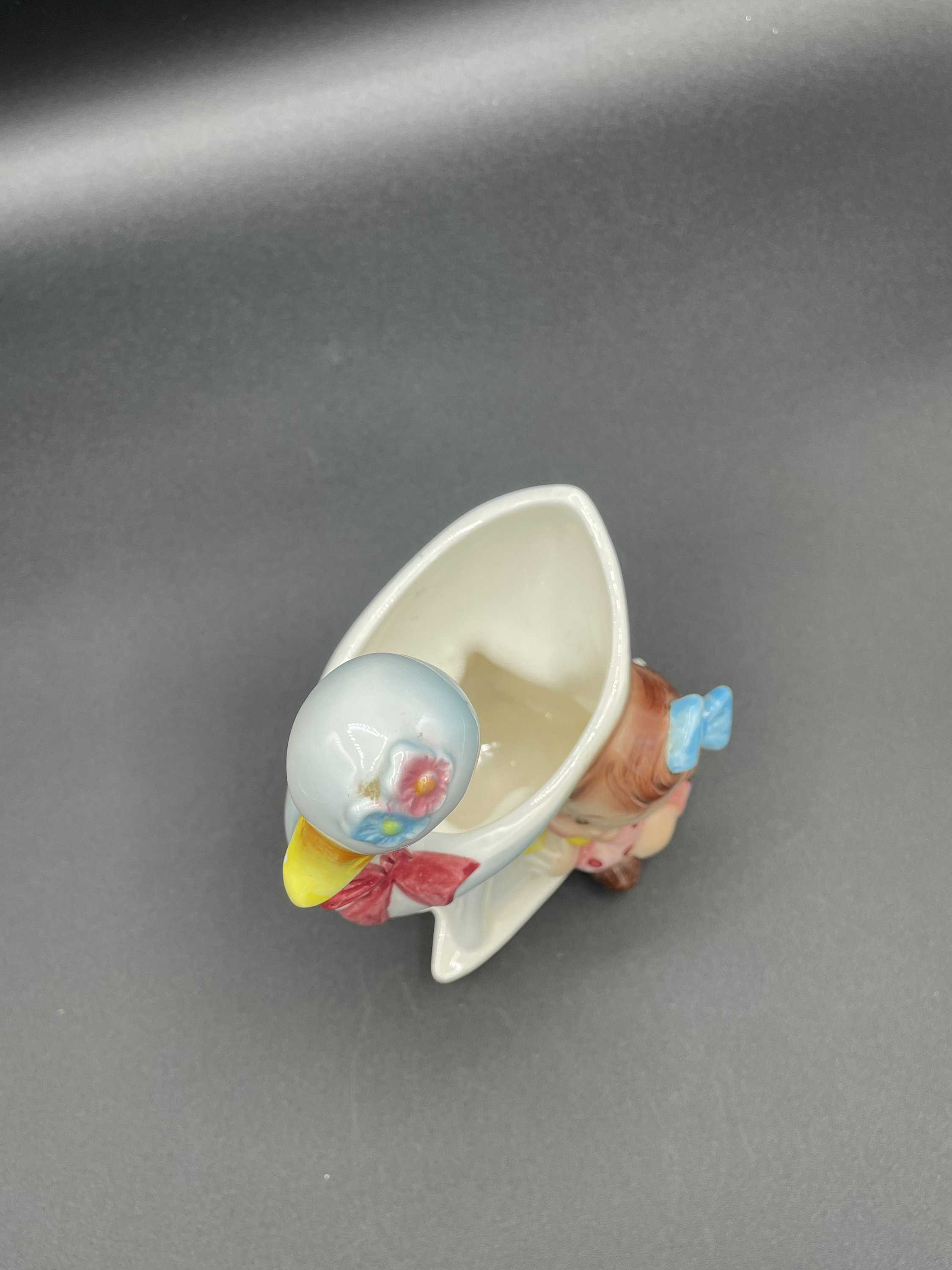 Vintage Napco Nursery Girl With Duck Rocking Horse Planter - Etsy