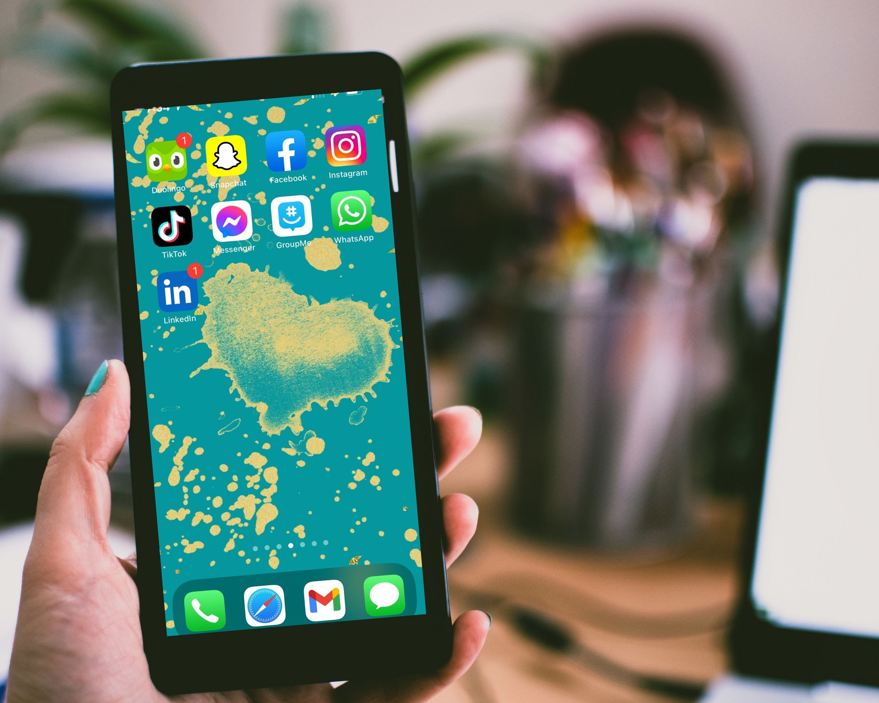 Splash Heart, Phone Background for iPhone / Android , Phone Background ...