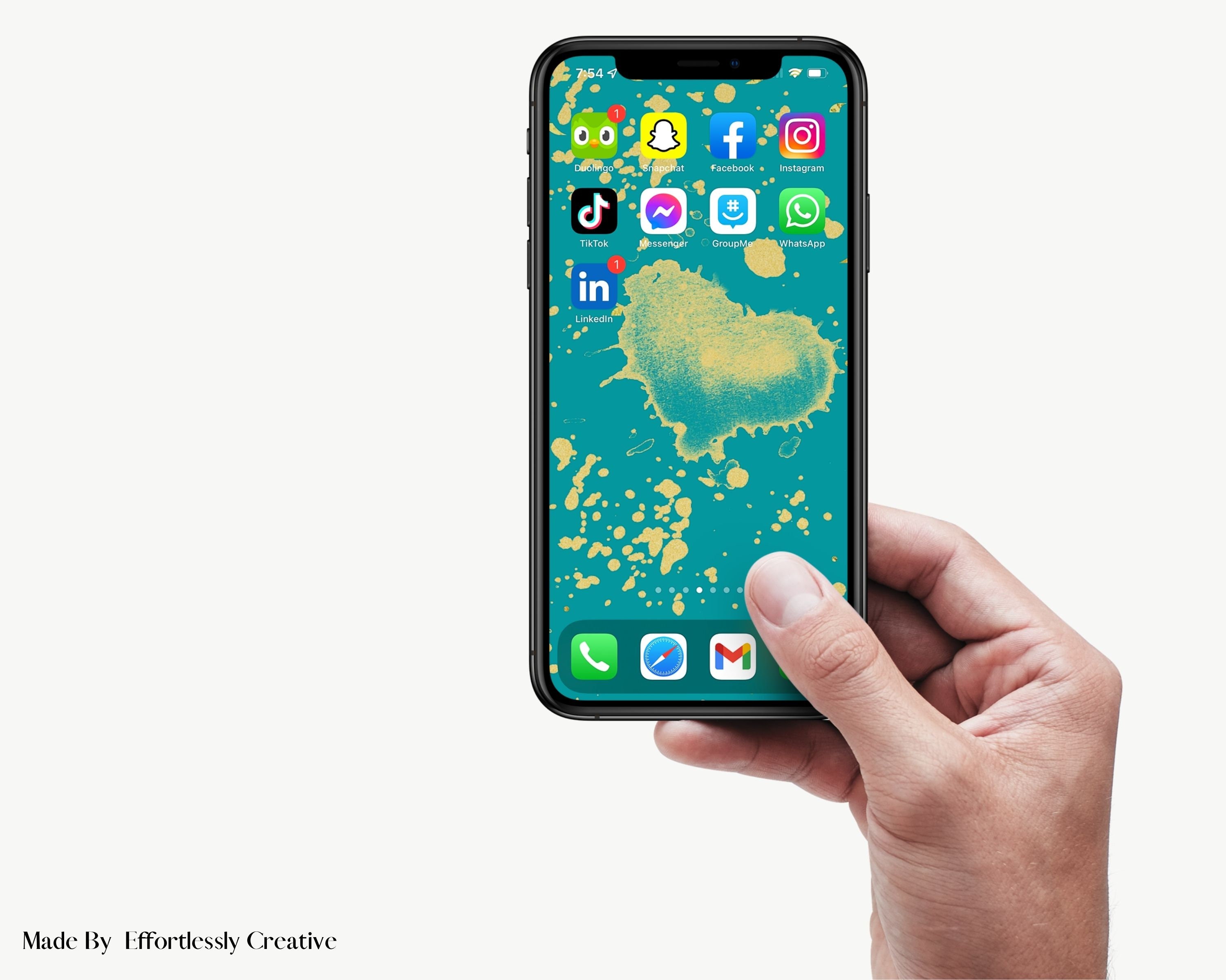 Splash Heart, Phone Background for iPhone / Android , Phone Background ...