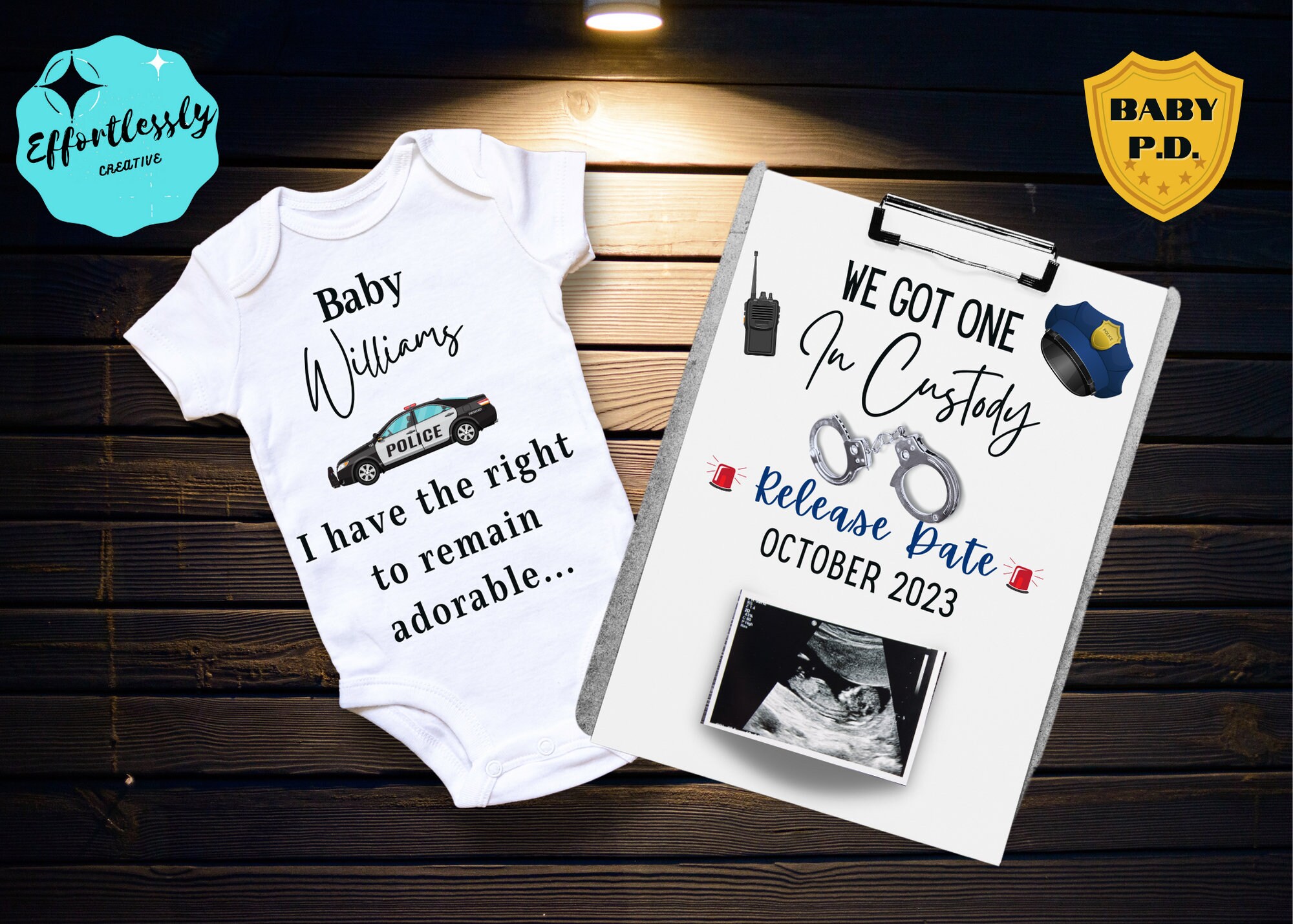 Police Digital Pregnancy Announcement | Humor | Gender Neutral | Great ...