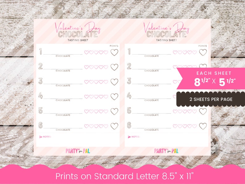 Valentine's Chocolate Tasting Game | Printable Party Activity (digital ...