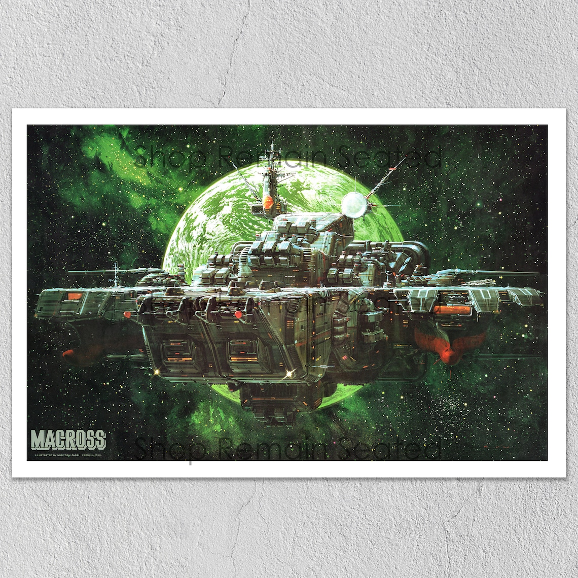 Macross Robotech SDF-1 Vintage Poster FREE SHIPPING Japanese Noriyoshi ...