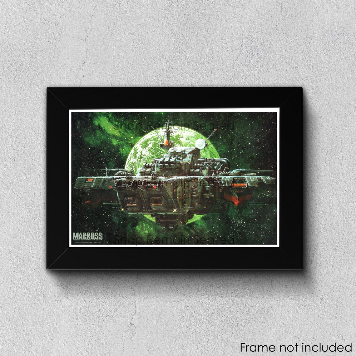 Macross Robotech SDF-1 Poster | Super Dimension Fortress Wall Art ...