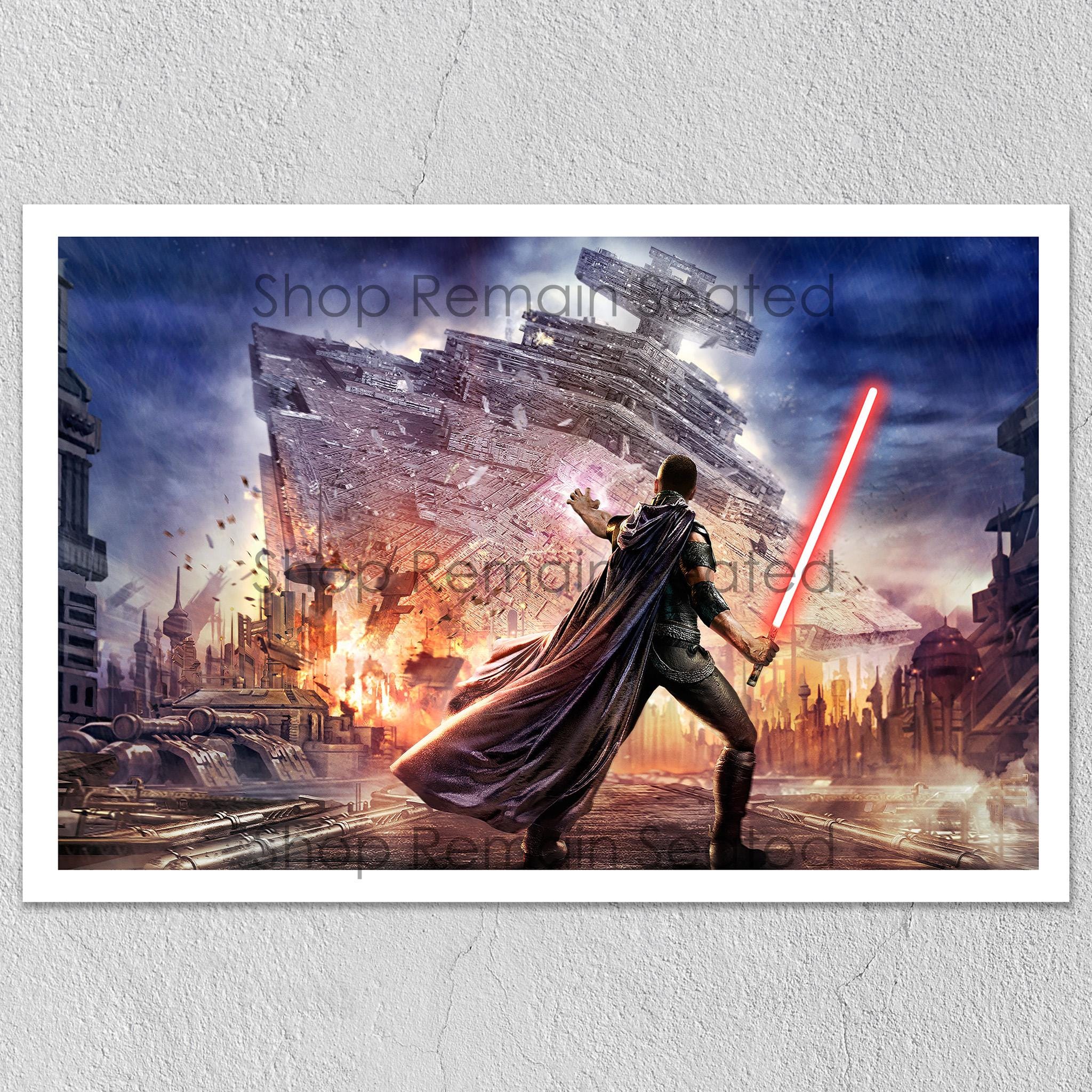 Starkiller Star Destroyer Poster | Star Wars Force Unleashed Wall Art ...