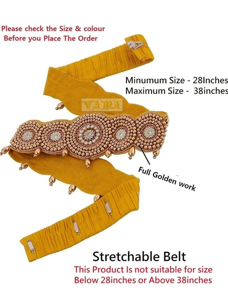 Emboidery Handmade Traditional Vaddanam, Fabric Hip Belt, Saree ...