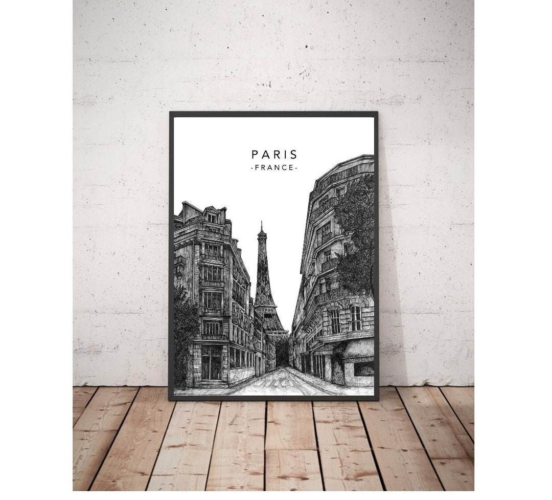 Paris France Digital Download Print Architecture Travel Poster Handmade ...