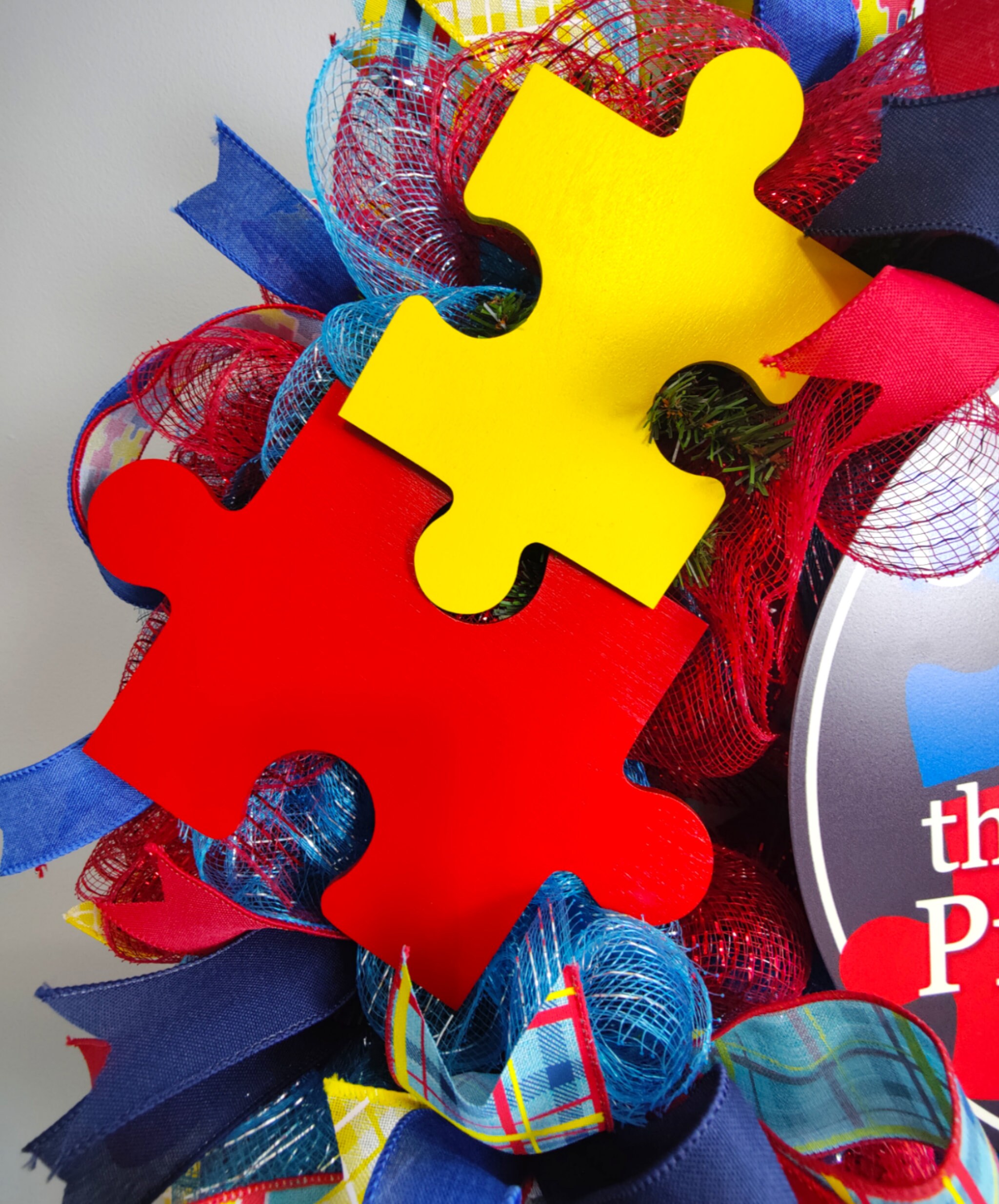 Autism Awareness Wreath for Front Door, Autism Decoration, Until All ...