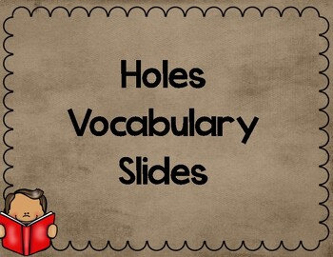 Holes Vocabulary Slides - Etsy