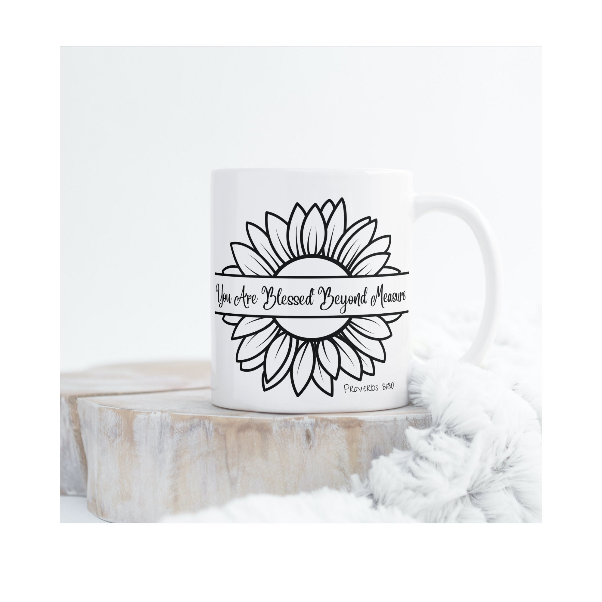 You Are Blessed Beyond Measure Sunflower Religious Design for T-shirts ...