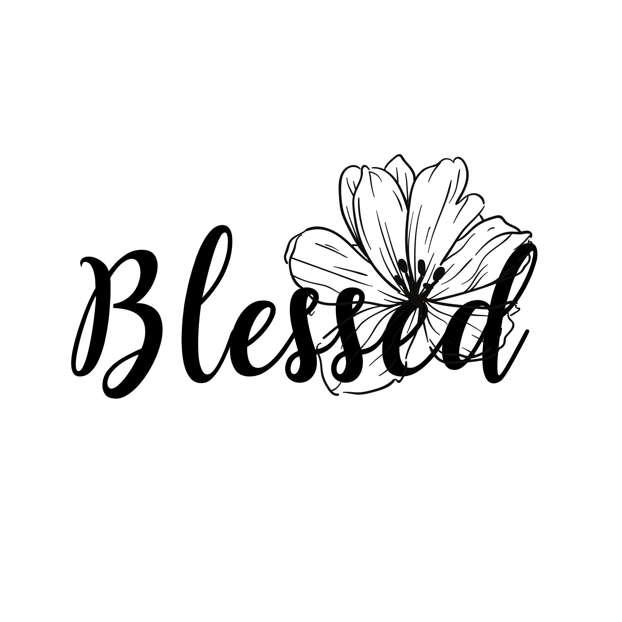 Blessed Svg, Flower Svg, Plant Svg, Christian Svg, Faith Svg, Jesus Svg ...