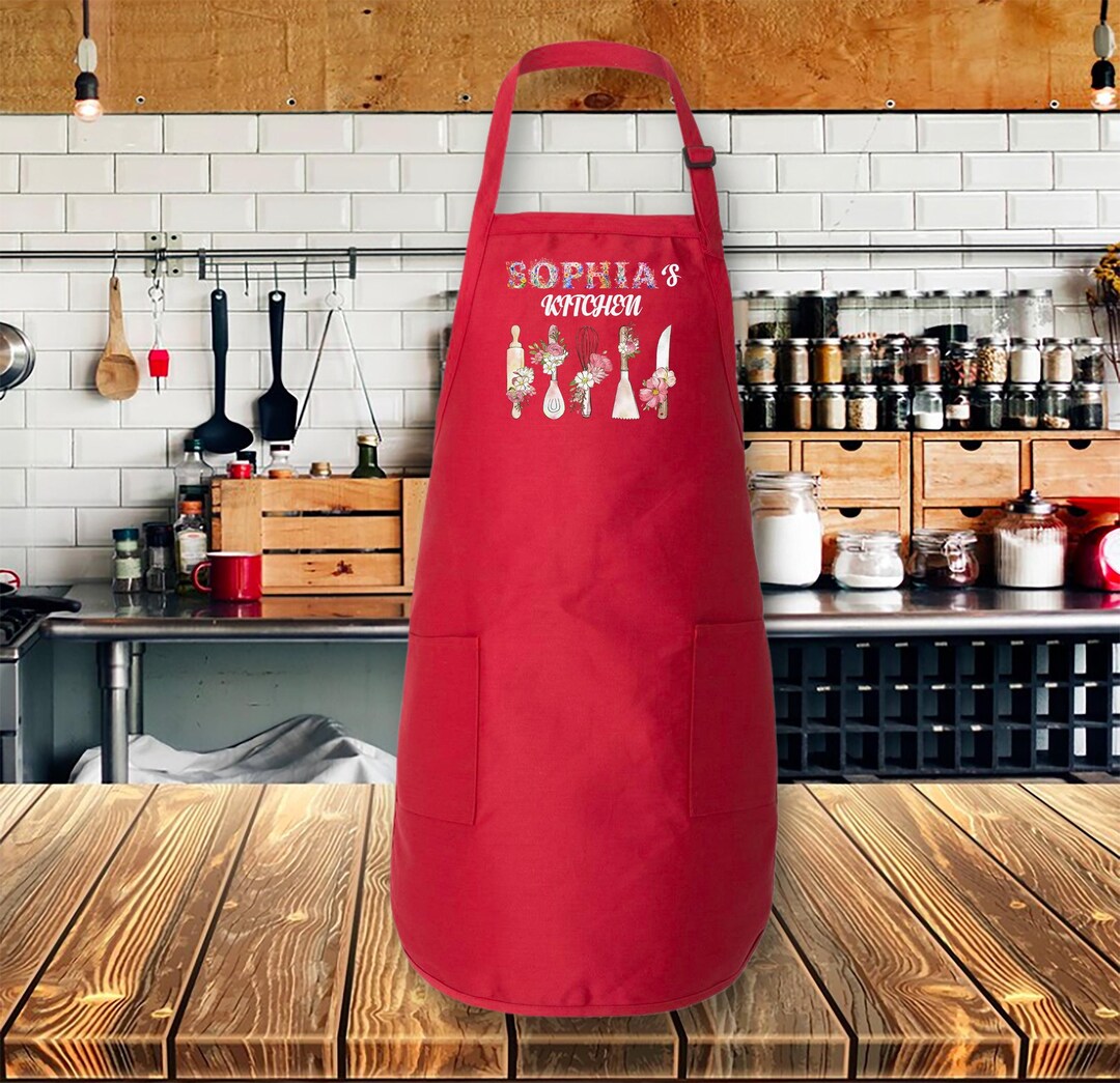 Custom Kitchen Apron ,mama's Kitchen Apron, Gift Idea Personalized ...