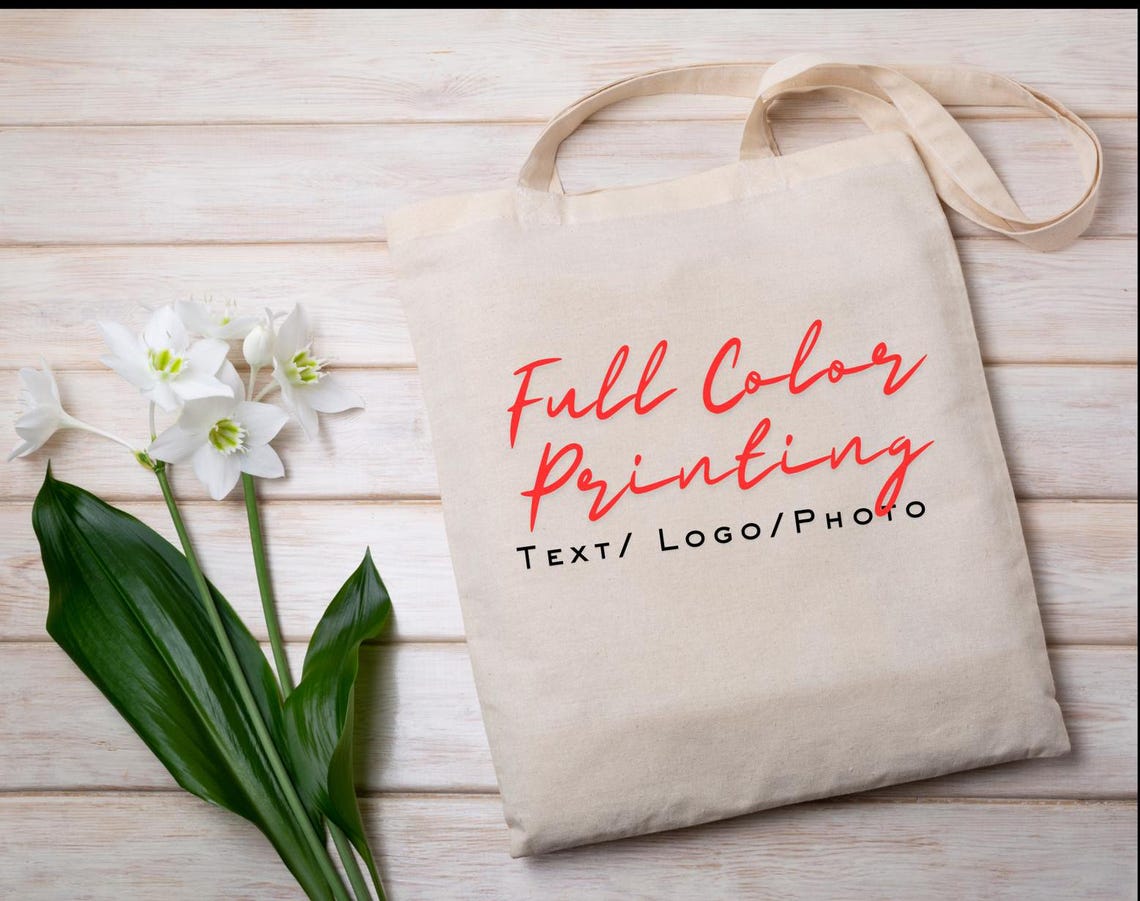 Custom Tote Bag With Logo, Personalize Tote Bags, Custom Cotton Shop ...
