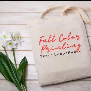 Custom Tote Bag With Logo, Personalize Tote Bags, Custom Cotton Shop ...