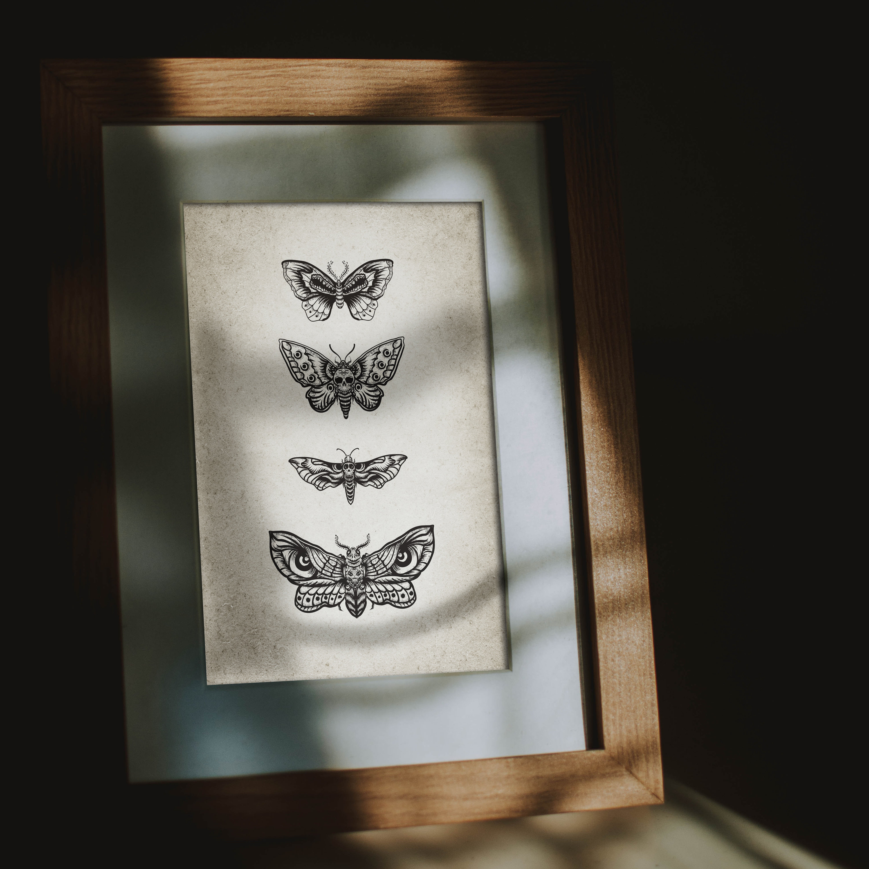 Death's Head Hawk Moth, Creepy, Horror, Goth, Art Print, Wall Art, A4 ...