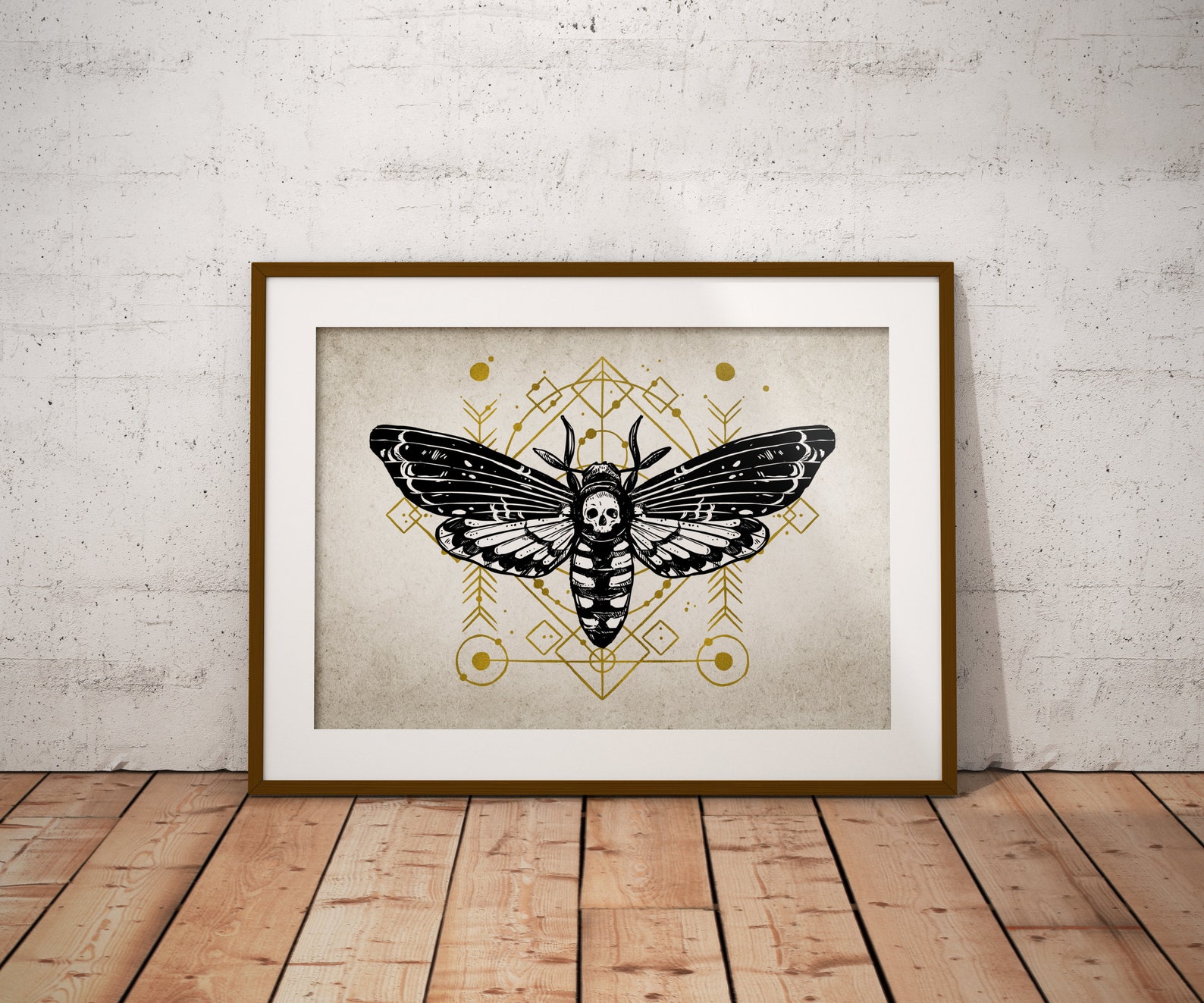 Death's Head Hawk Moth Creepy Horror Goth Art Print - Etsy UK
