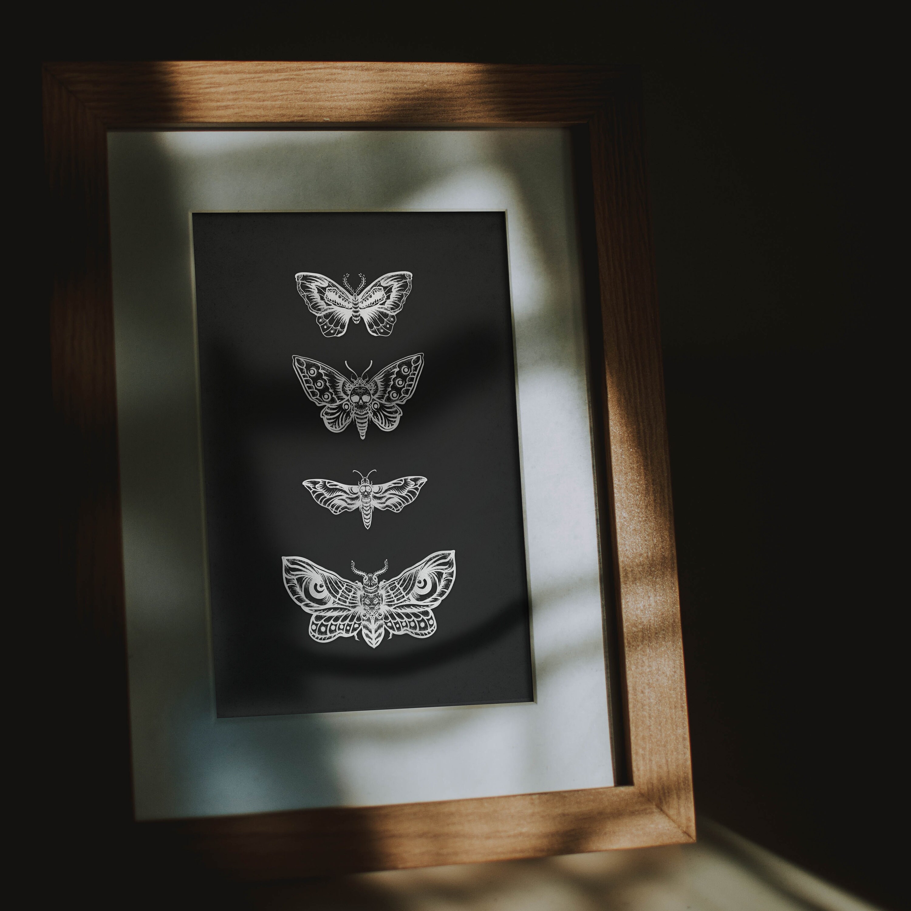 Death's Head Hawk Moth, Creepy, Goth, Horror, Art Print, Wall Art, A4 ...