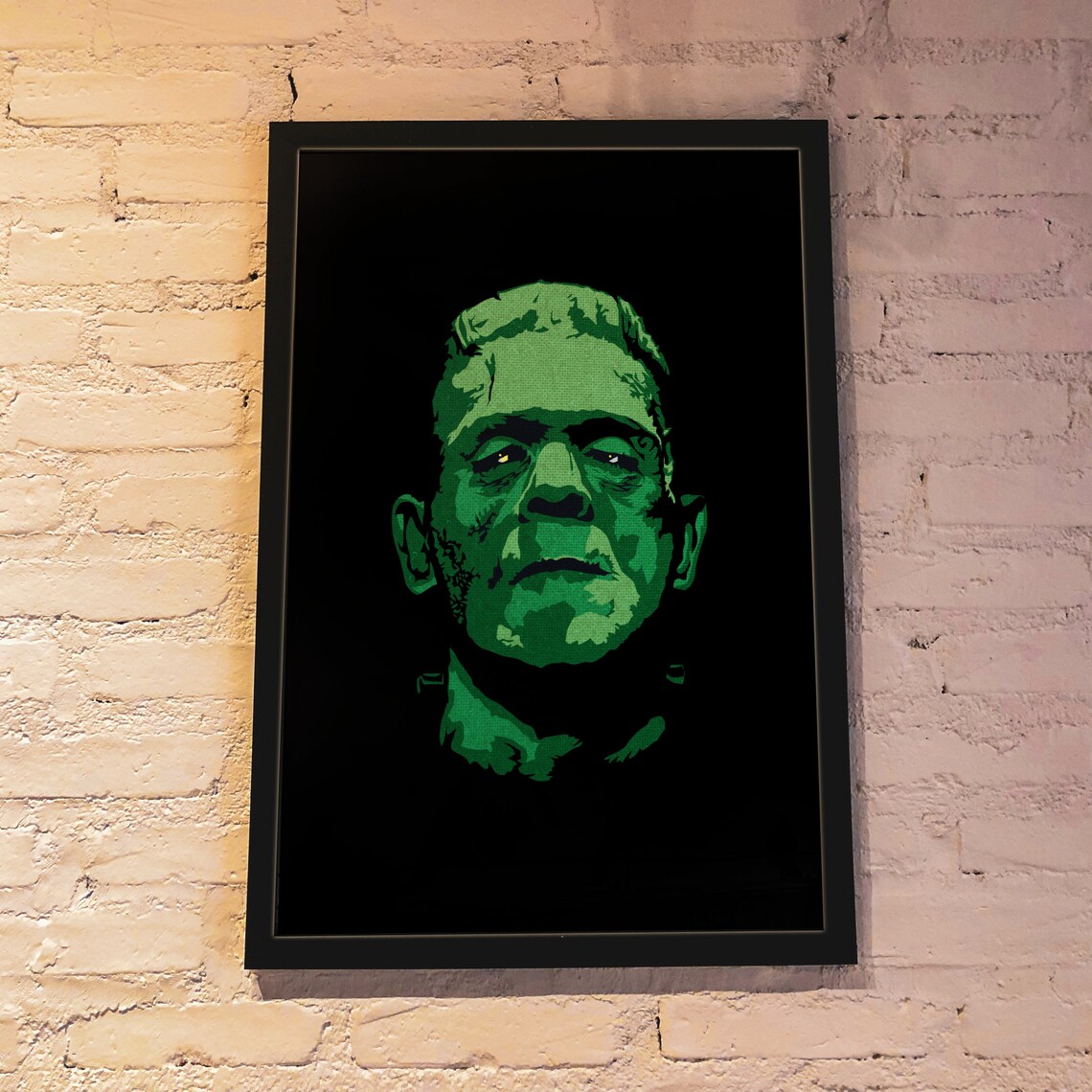 Frankenstein's Monster, Creepy Goth Horror Art Print, Wall Art, A4 & A3 ...