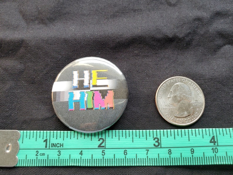 TV Static Pronoun Buttons - Etsy