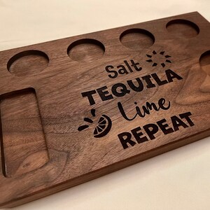 Tequila Shot Board Gift Set for Home Bar Tequila Barware Set Salt ...