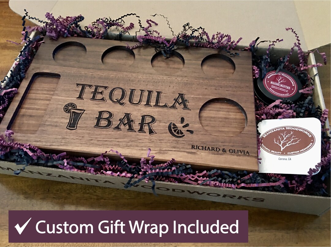 Tequila Gift for Him Personalized With First Name, Tequila Shot Board ...