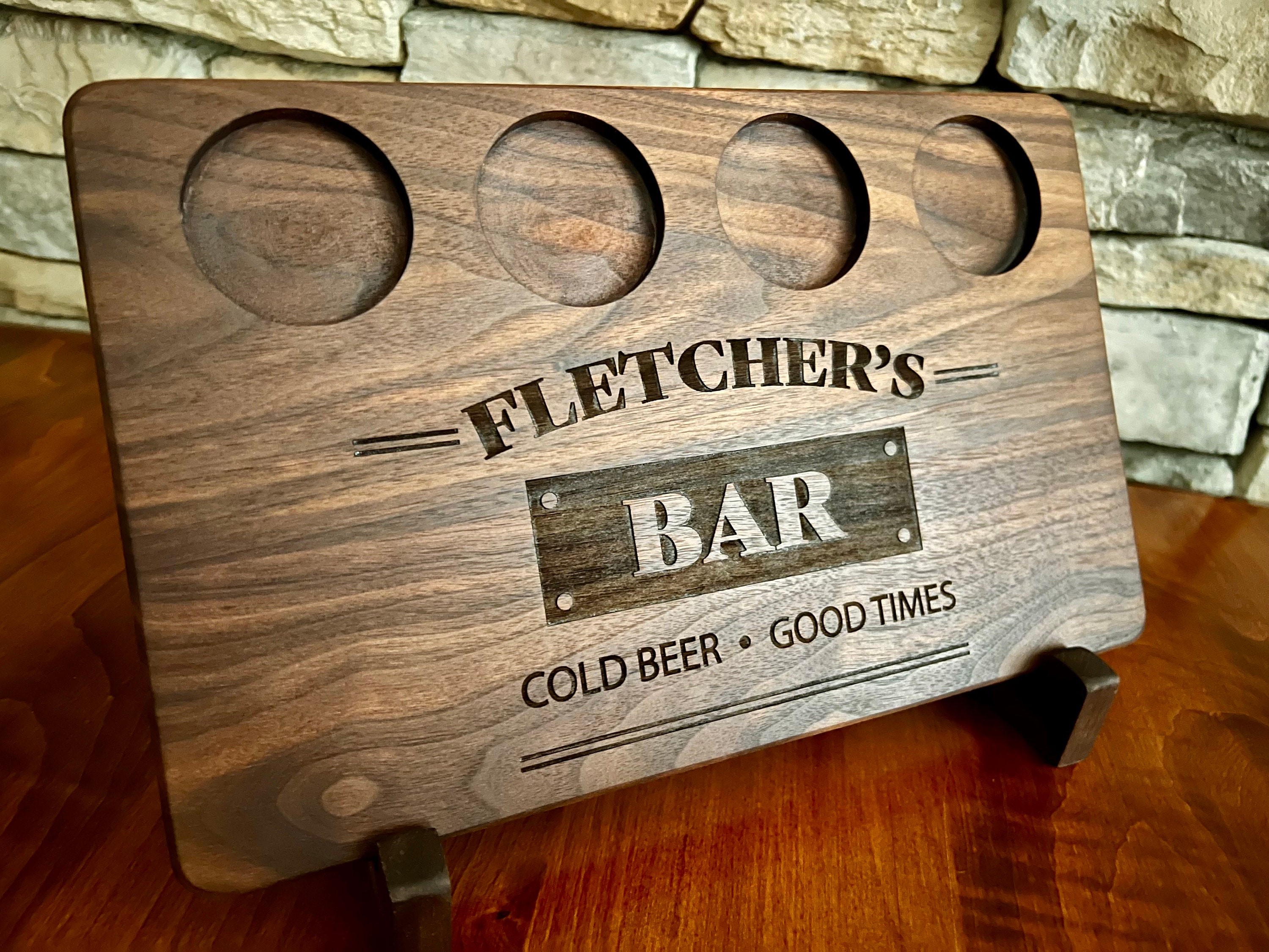Personalized Beer Flight Board: Craft Beer Tasting Tray, Barware Gift ...