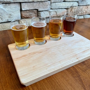 Personalized Beer Flight Board: Craft Beer Tasting Tray, Home Bar Gift ...